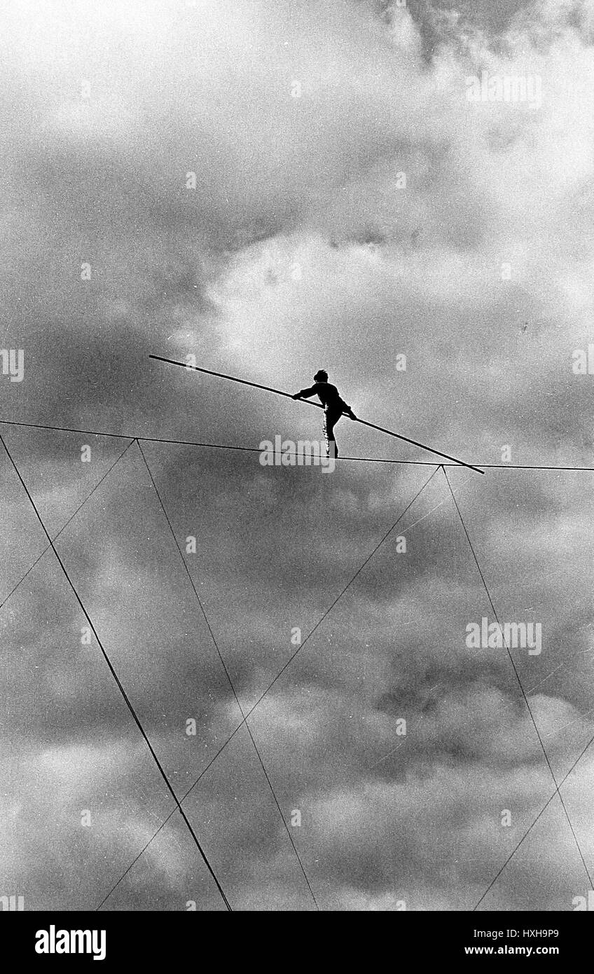 TIGHTROPE WALKER ENGLAND 01 January 1970 Stock Photo - Alamy