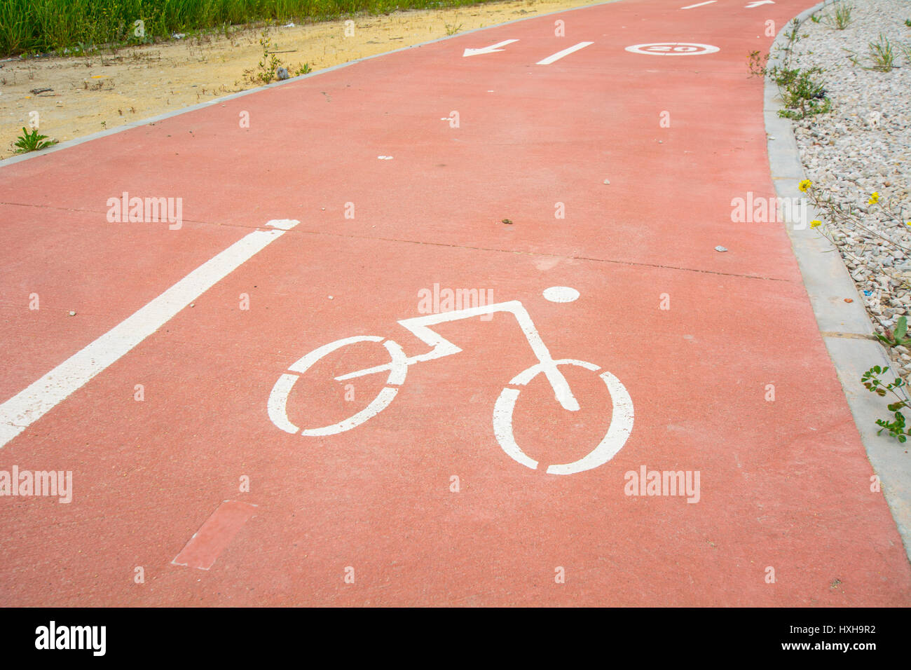 Segregated cycle track hi-res stock photography and images - Alamy