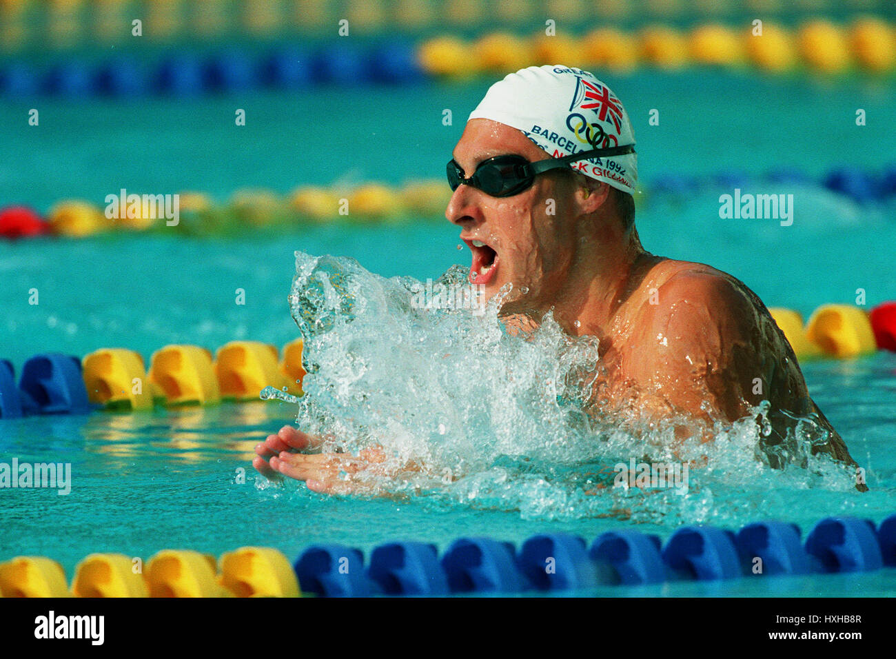 NICK GILLINGHAM 200 METRES BREASTSTROKE 29 July 1992 Stock Photo - Alamy