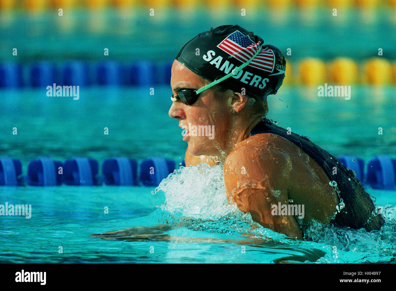 SUMMER SAUNDERS BREASTSTROKE SWIMMER 29 July 1992 Stock Photo - Alamy