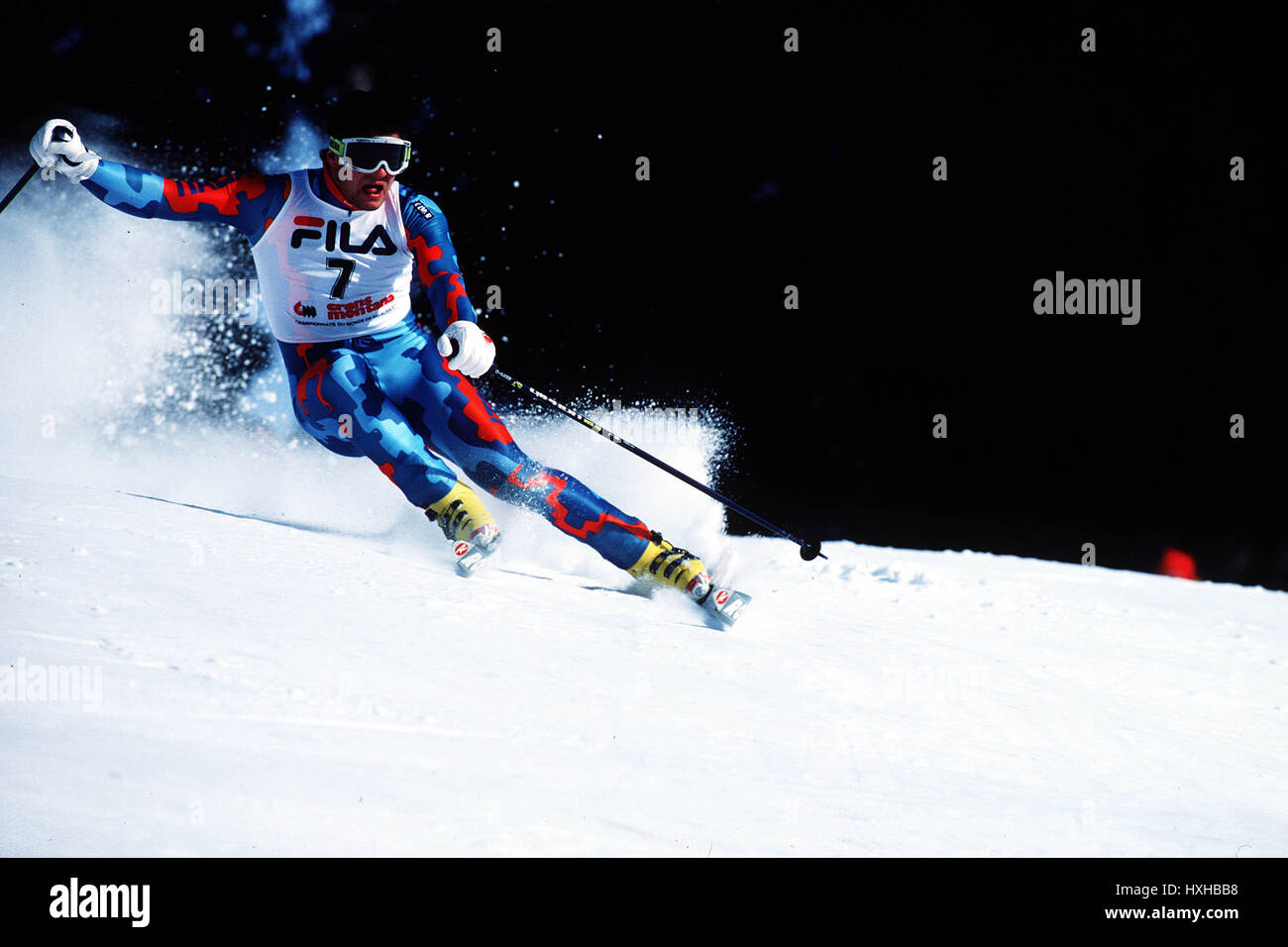 MENS GIANT SLALOM WORLD CHAMPIONSHIPS SWISS 01 February 1987 Stock ...