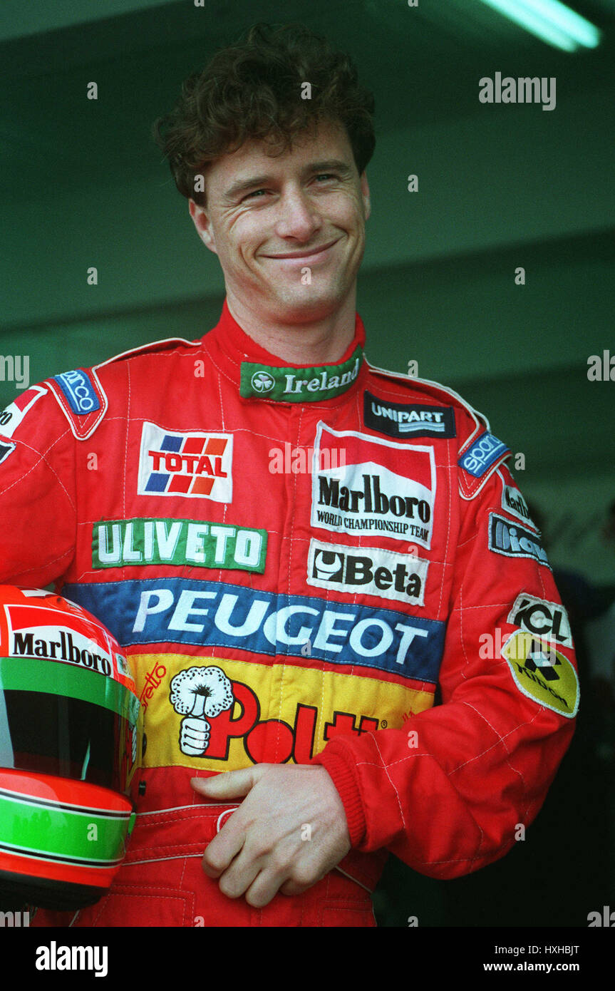 EDDIE IRVINE JORDAN-PEUGEOT 21 March 1995 Stock Photo - Alamy