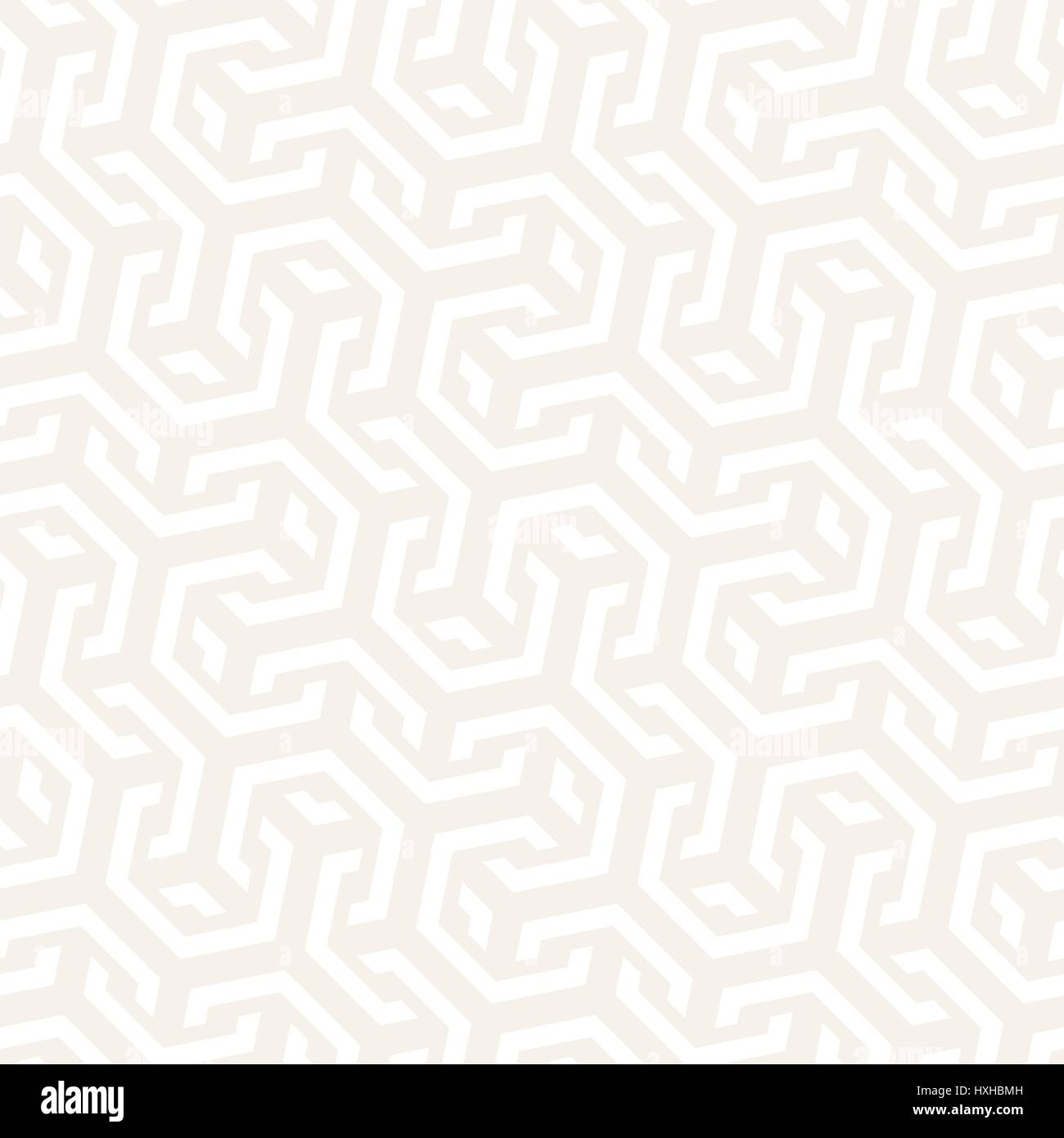 Vector Seamless Interlacing Lines Pattern. Repeating Geometric Background With Hexagonal Lattice ...