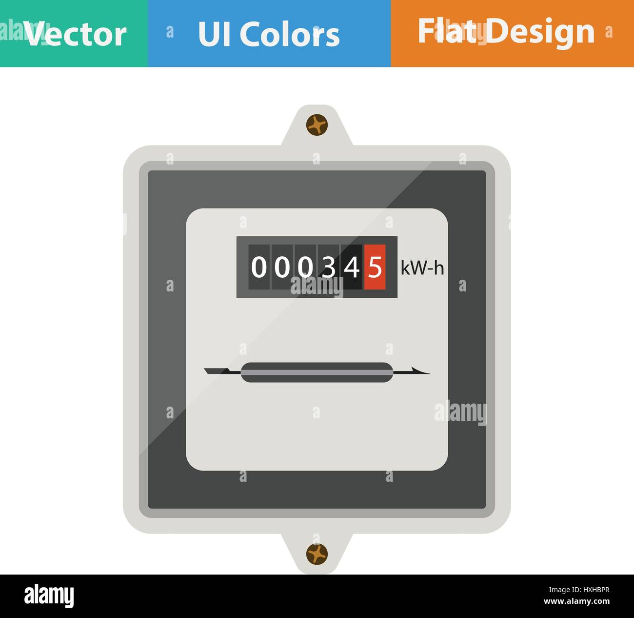 Electric meter icon. Flat design. Vector illustration Stock Vector ...