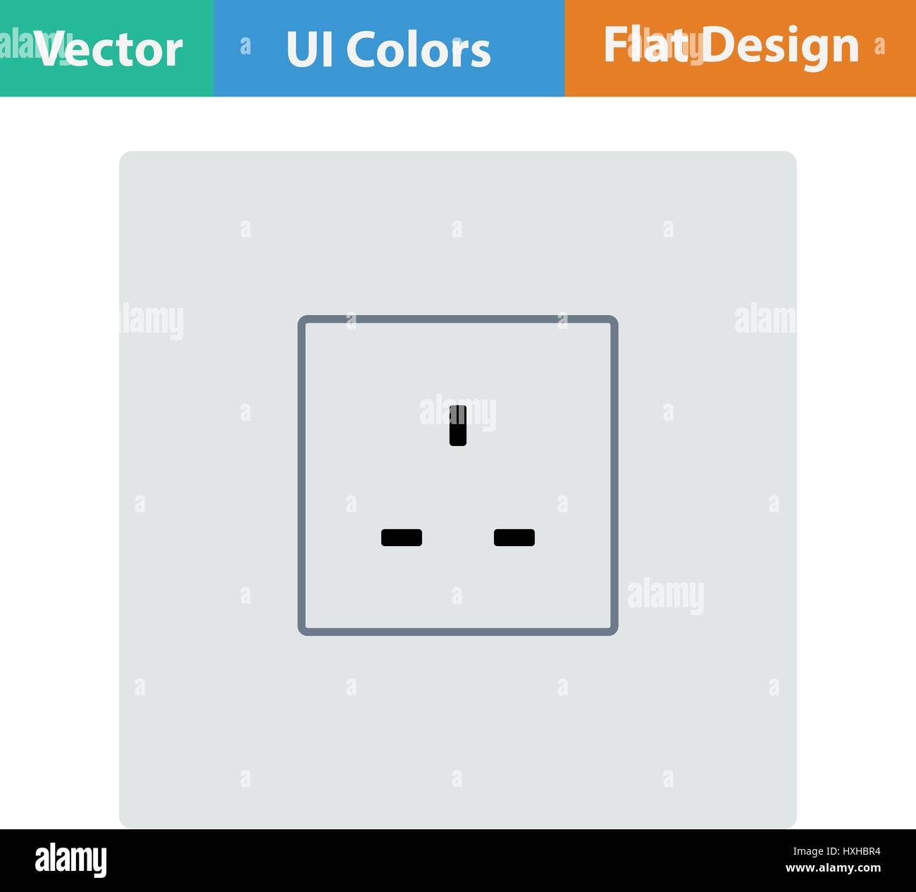 Great britain electrical socket icon. Flat design. Vector illustration ...