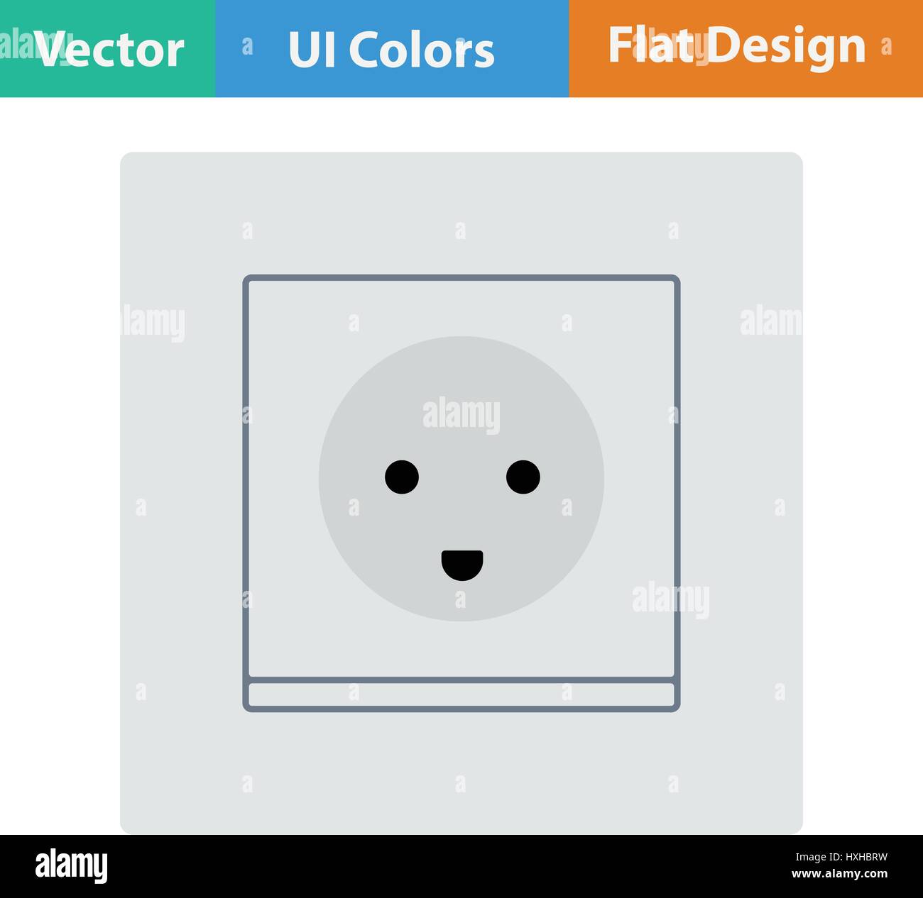 Austria electrical socket icon. Flat design. Vector illustration Stock ...