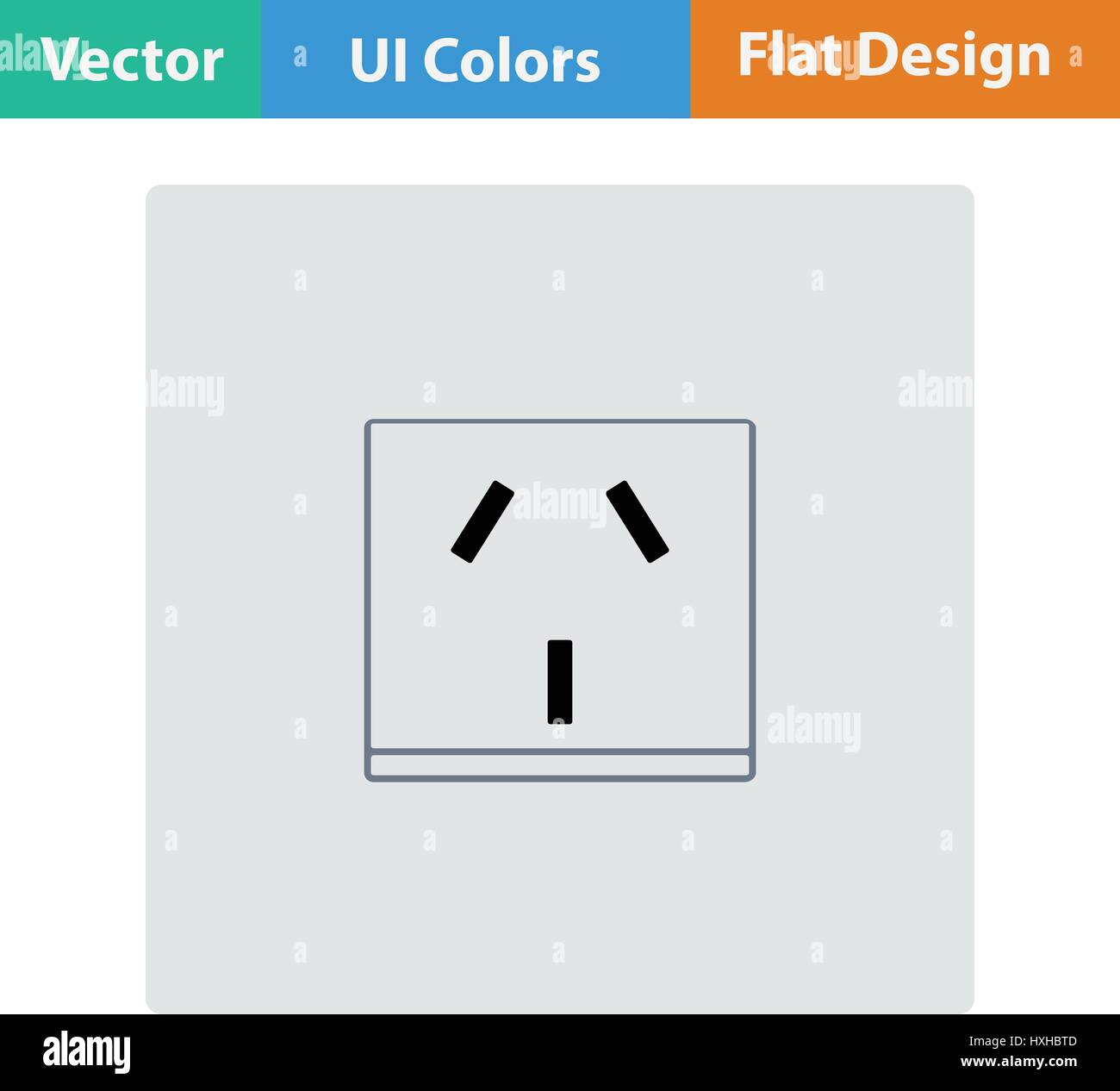 China electrical socket icon. Flat design. Vector illustration Stock ...