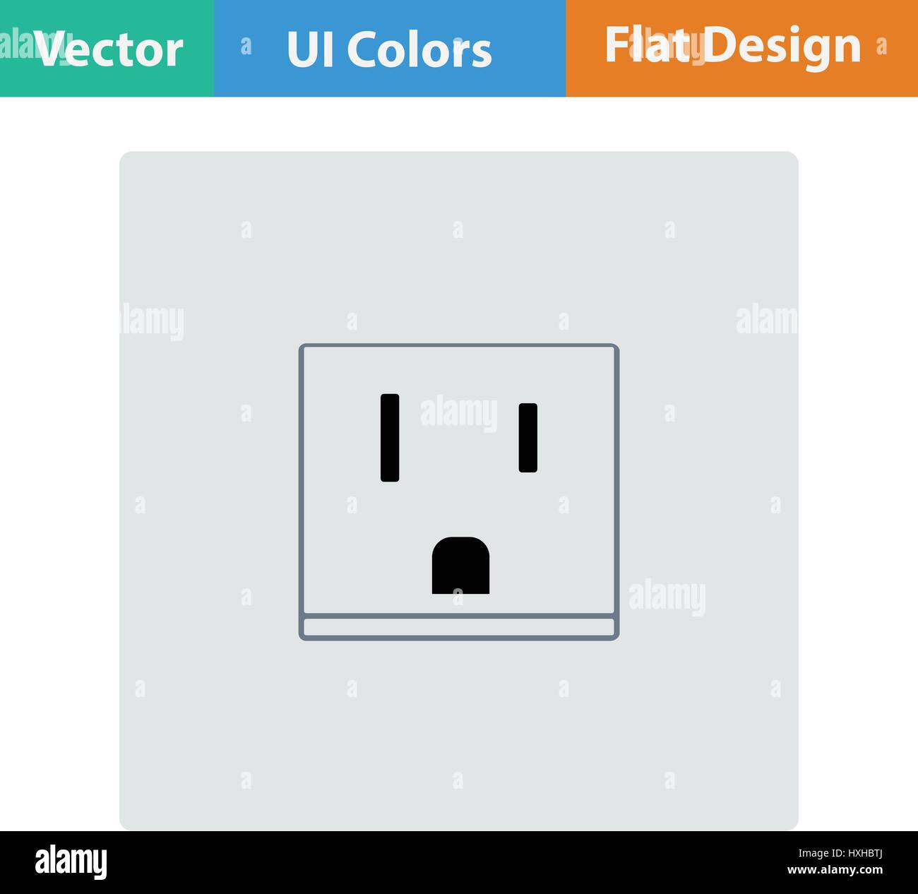 USA electrical socket icon. Flat design. Vector illustration Stock ...