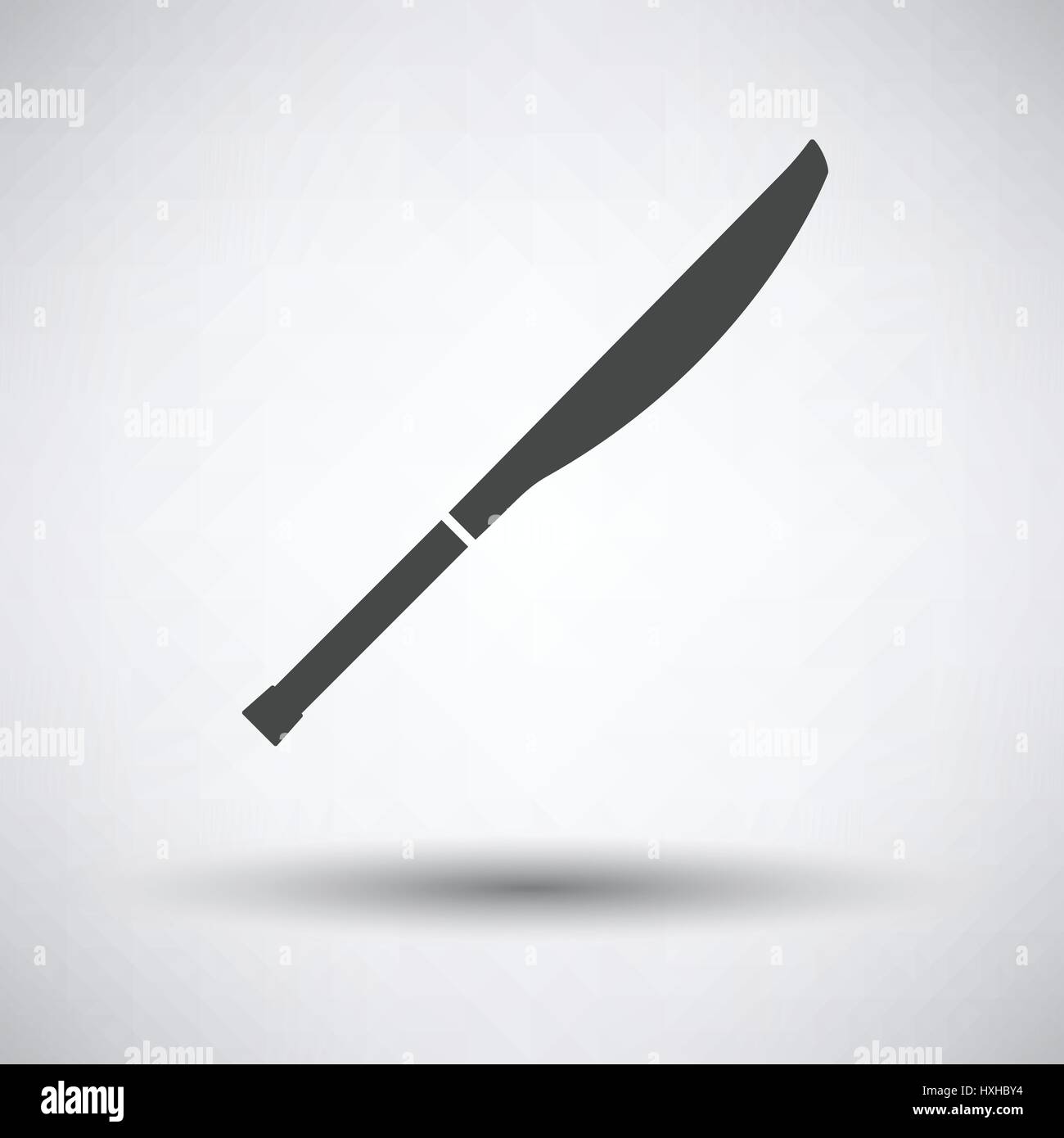 Cricket bat icon on gray background, round shadow. Vector illustration ...