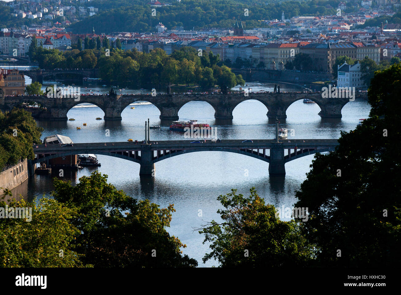Prague river bridges hi-res stock photography and images - Alamy