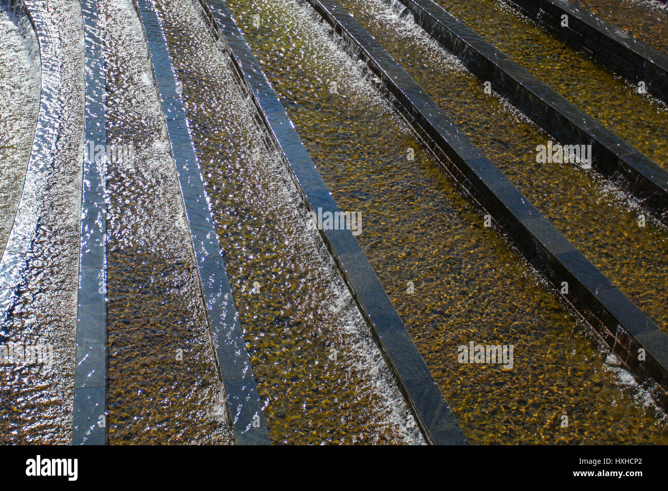 Stream of water on the stairs Stock Photo - Alamy