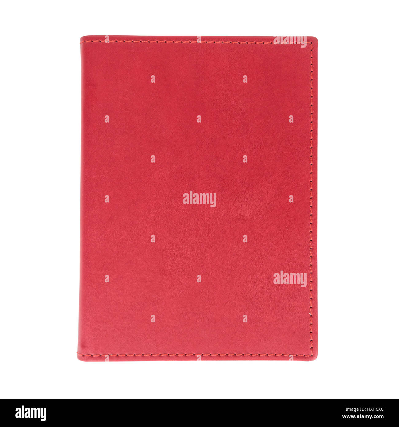 Red leather book isolated on white background Stock Photo - Alamy