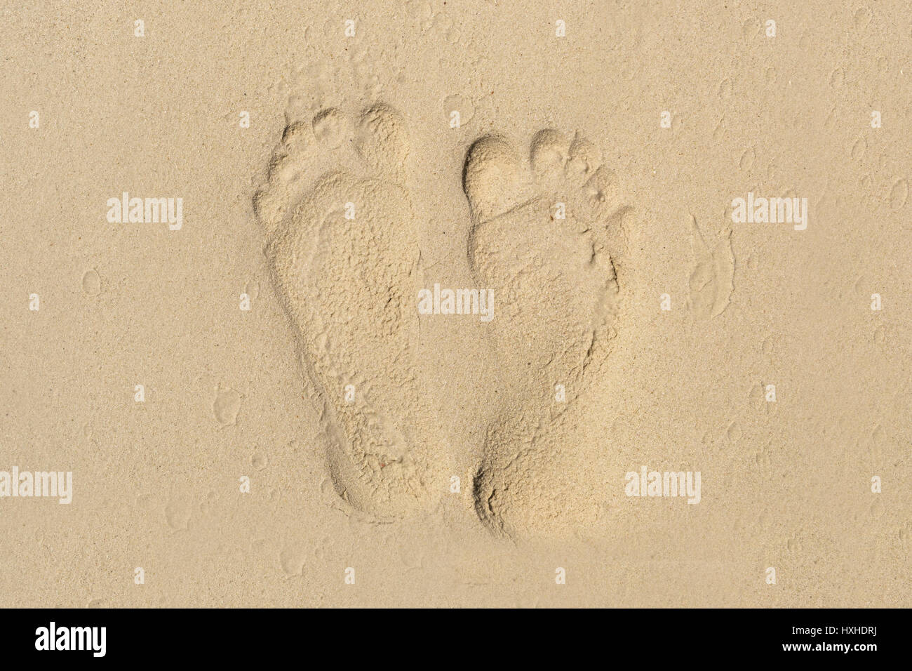 Foot print on sand in Moussa Maskali Beach Djibouti Stock Photo - Alamy