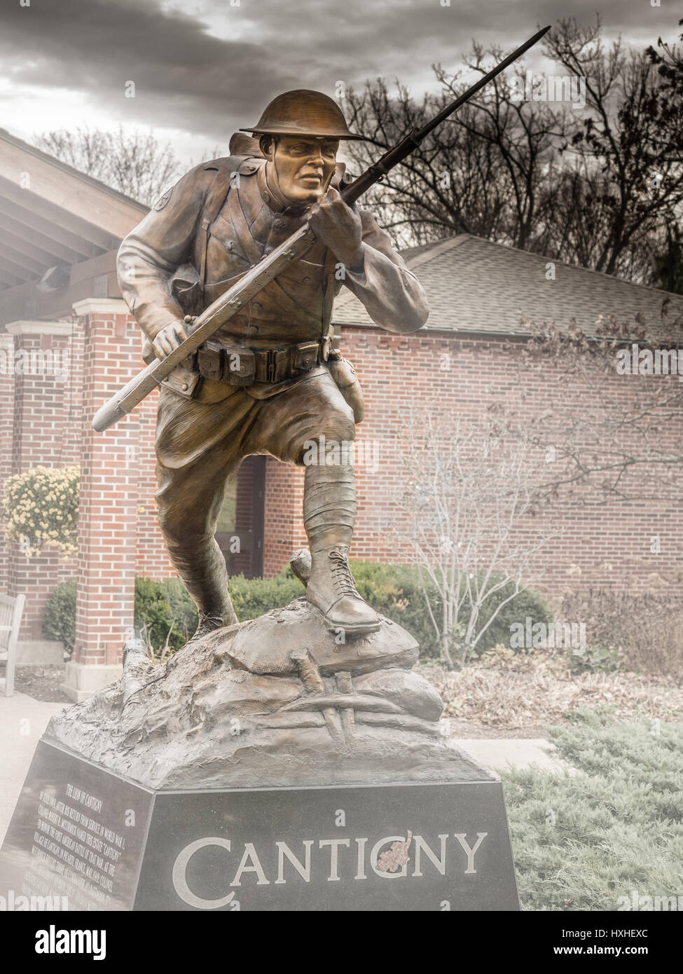 The Lion of Cantigny - Colonel Robert L McCormick Stock Photo - Alamy