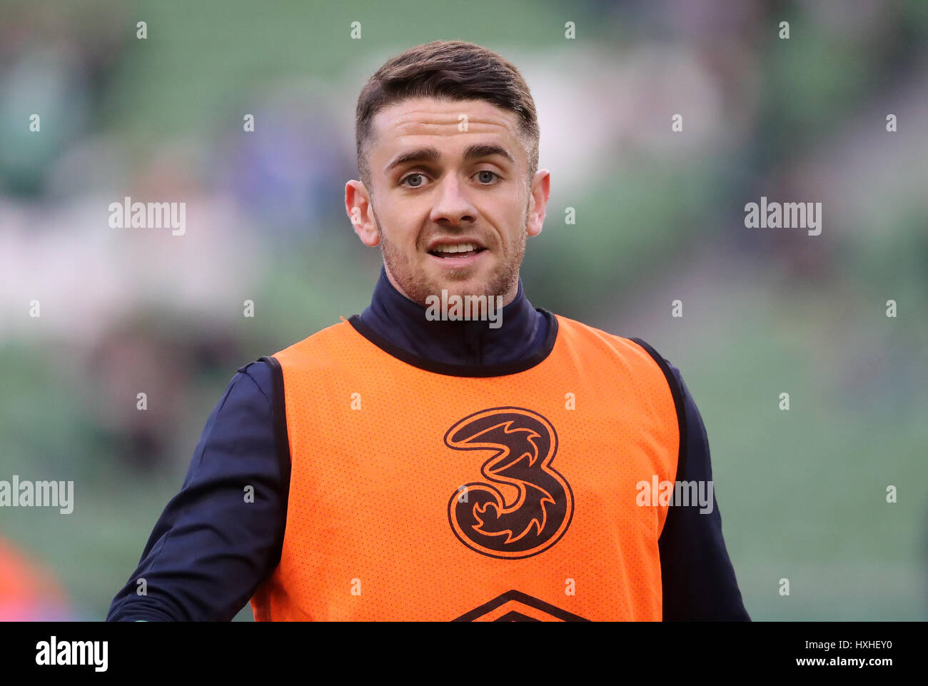 Republic of Ireland captain Robbie Brady before the International ...