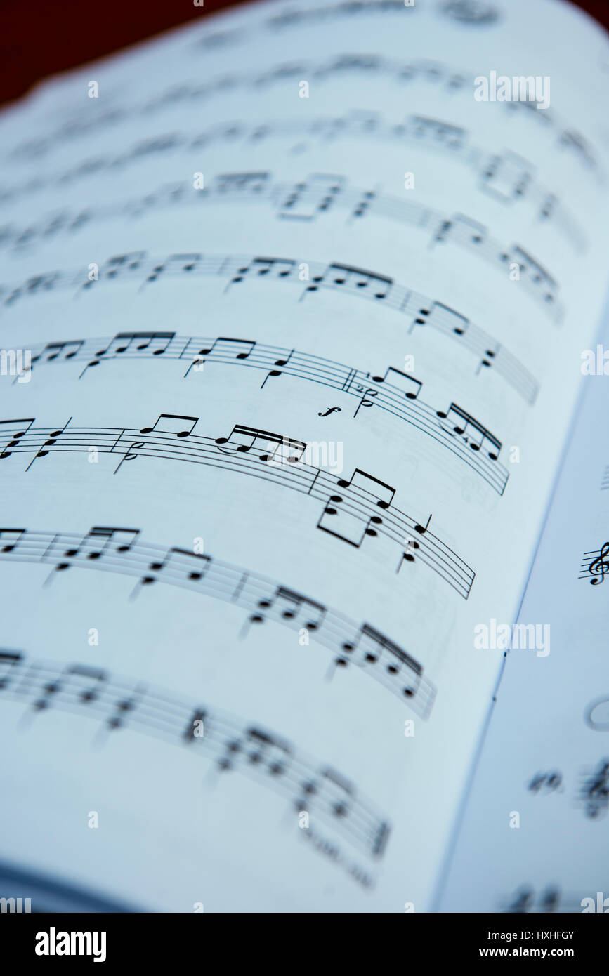 Detail of sheet music Stock Photo - Alamy