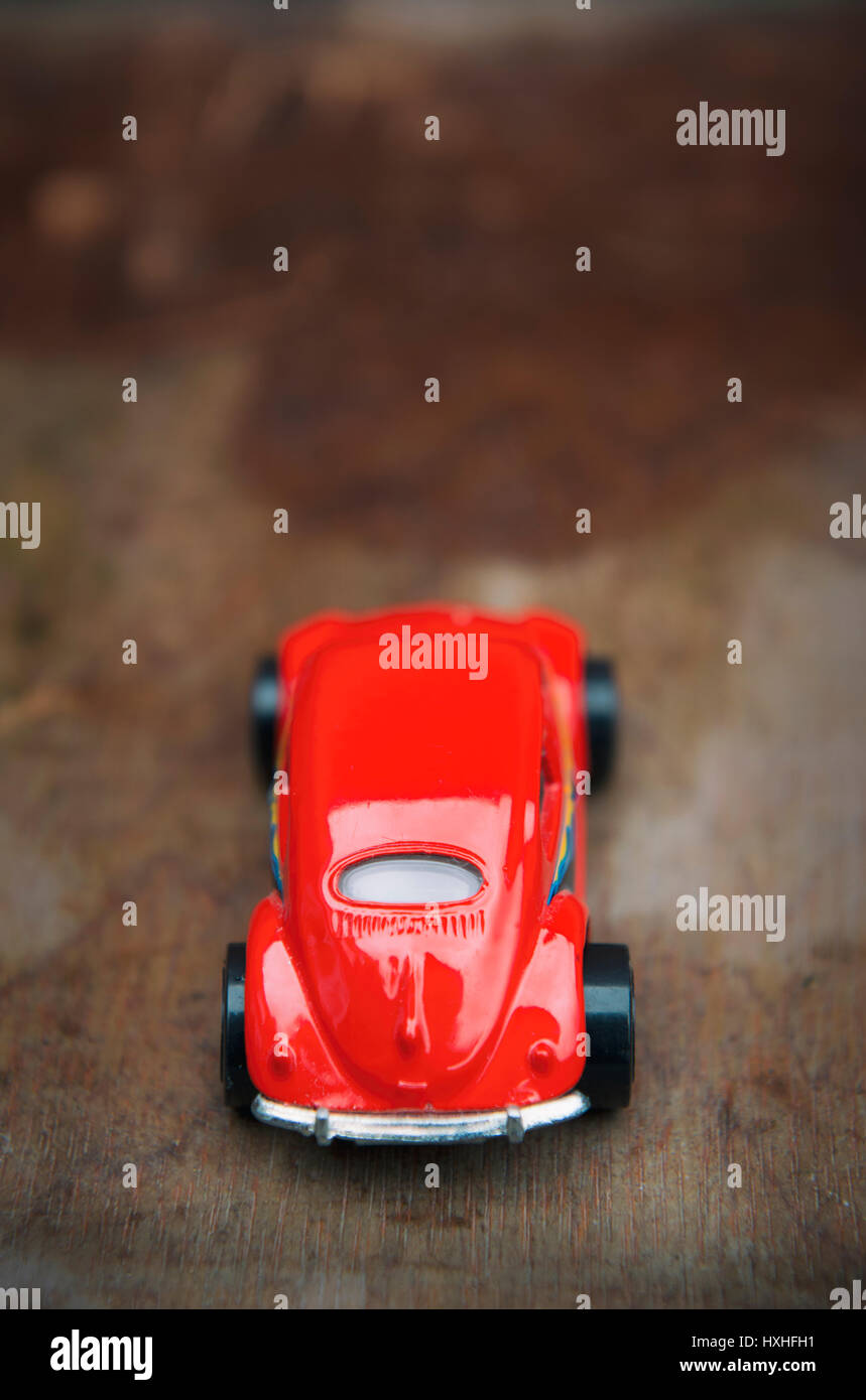 Still life of a red toy car Stock Photo - Alamy