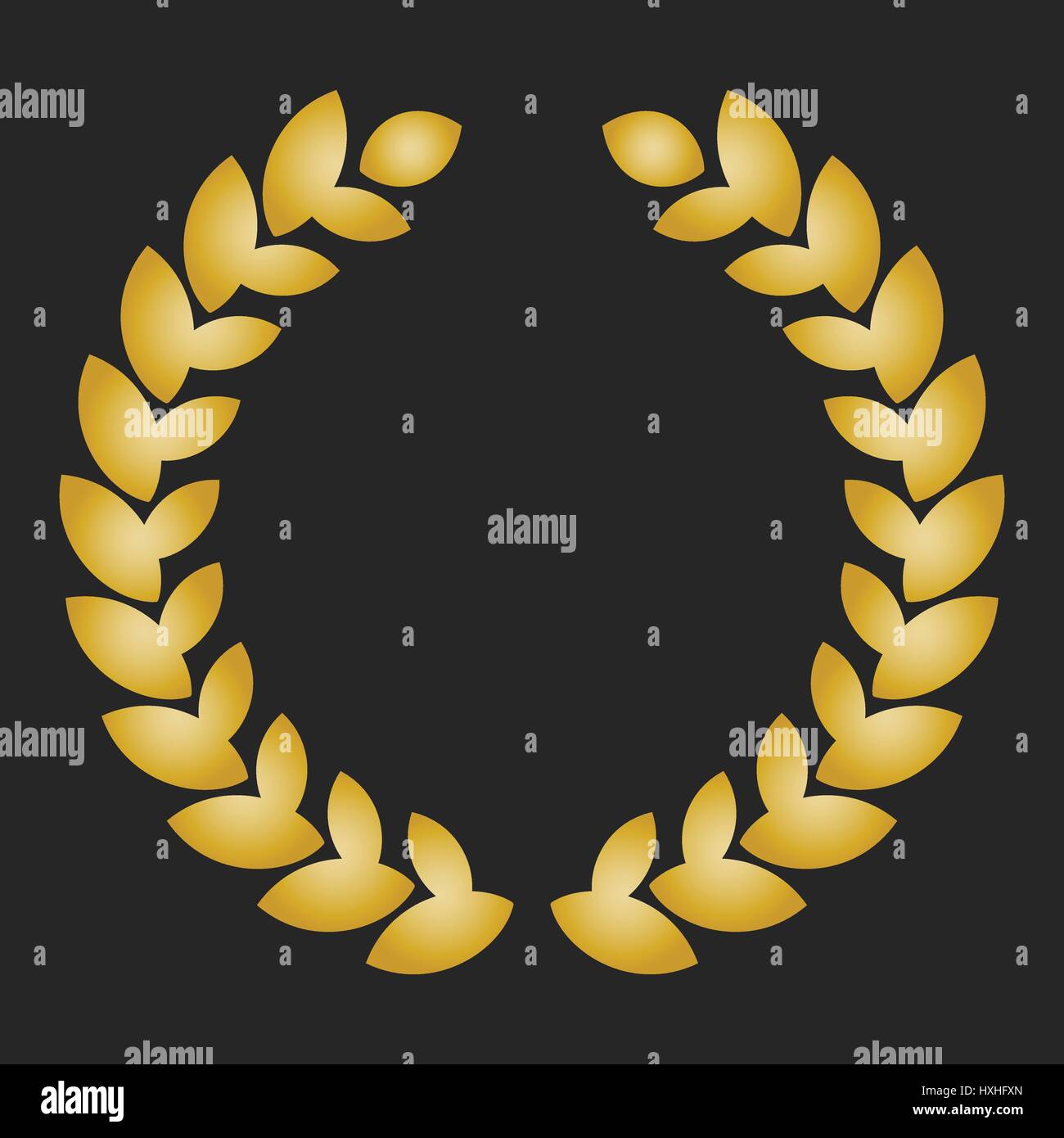 Gold award laurel wreath on dark background Stock Vector Image & Art - Alamy