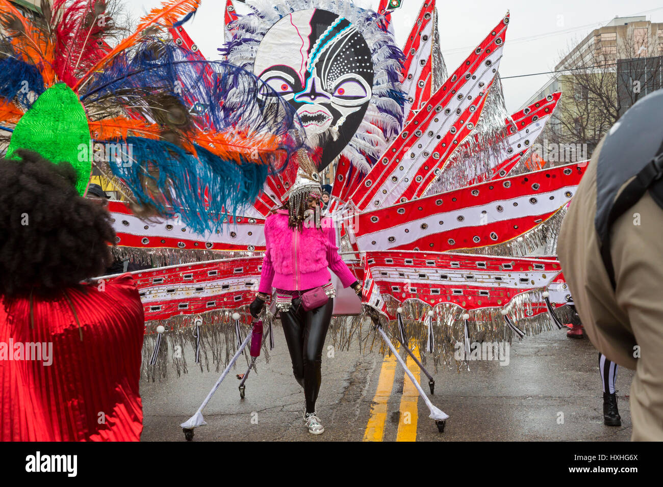 Detroit, Michigan - The Marche du Nain Rouge celebrates the coming of ...