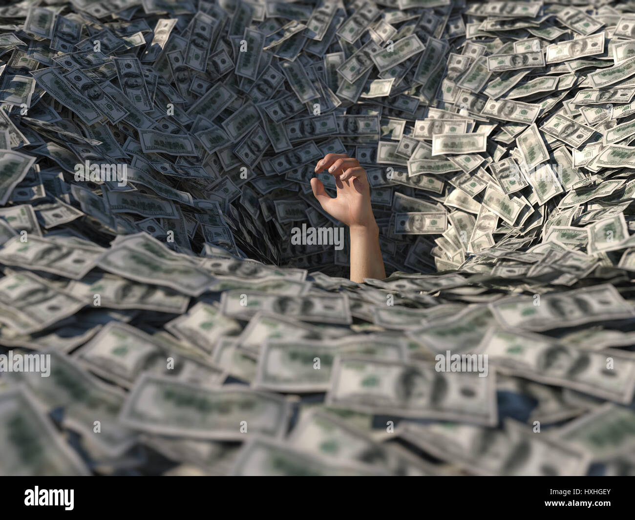 hand drowning in money Stock Photo, Royalty Free Image: 136839779 - Alamy