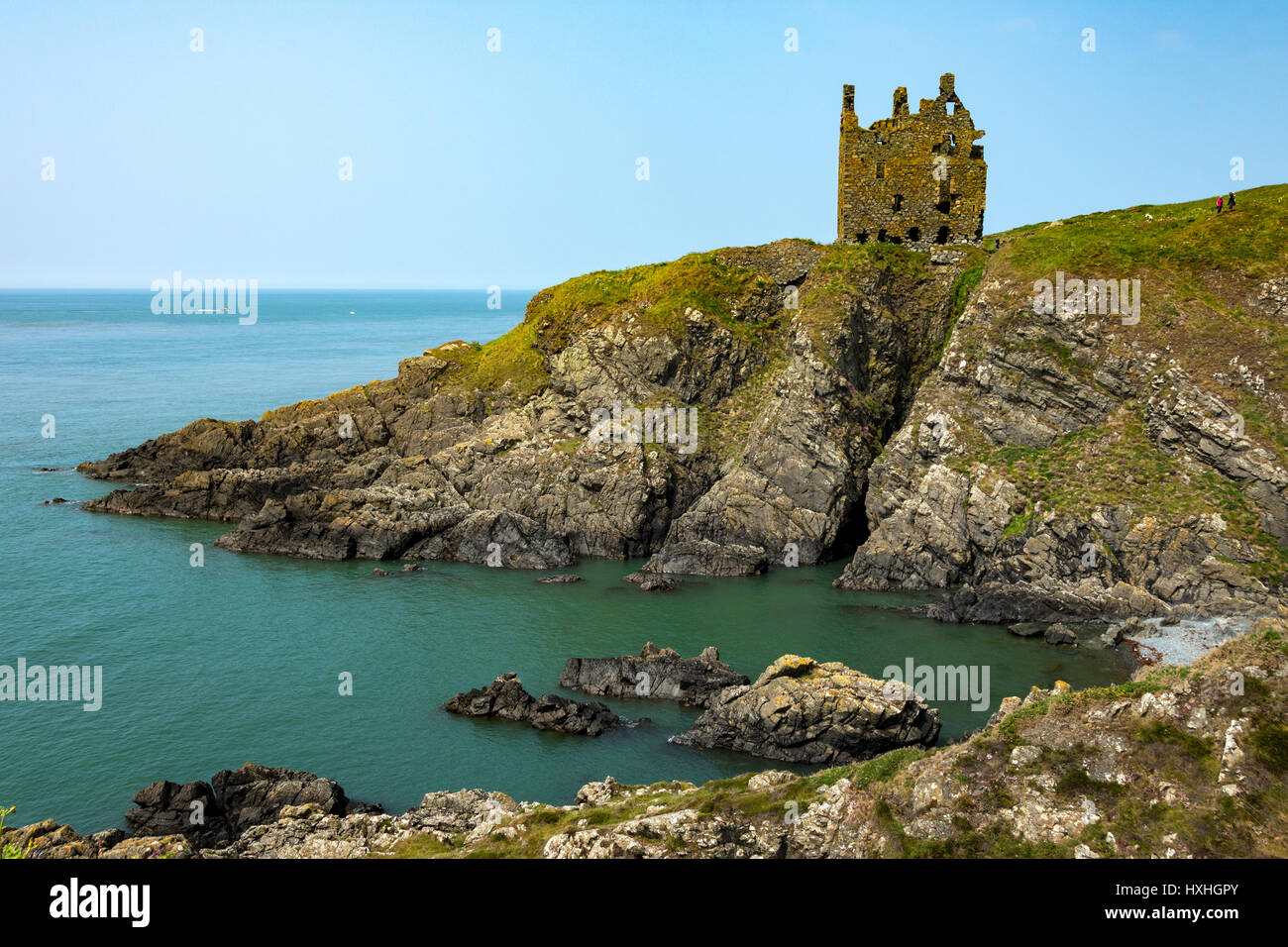 Dunskey Castle, a 12th century tower house, Portpatrick, Dumfries and ...
