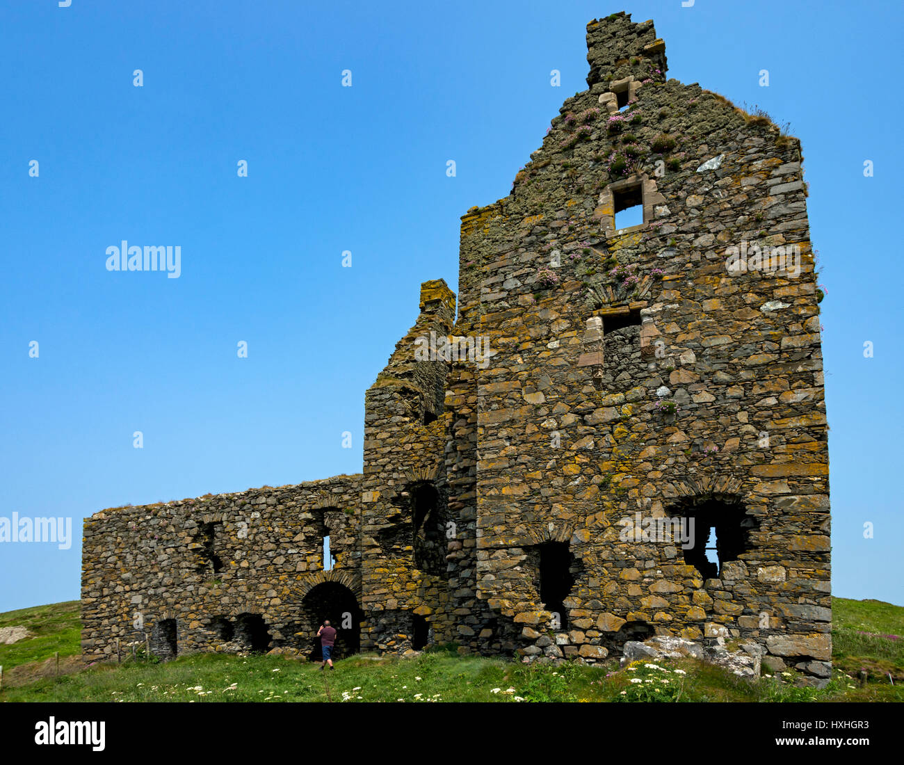 Dunskey Castle, a 12th century tower house, Portpatrick, Dumfries and ...