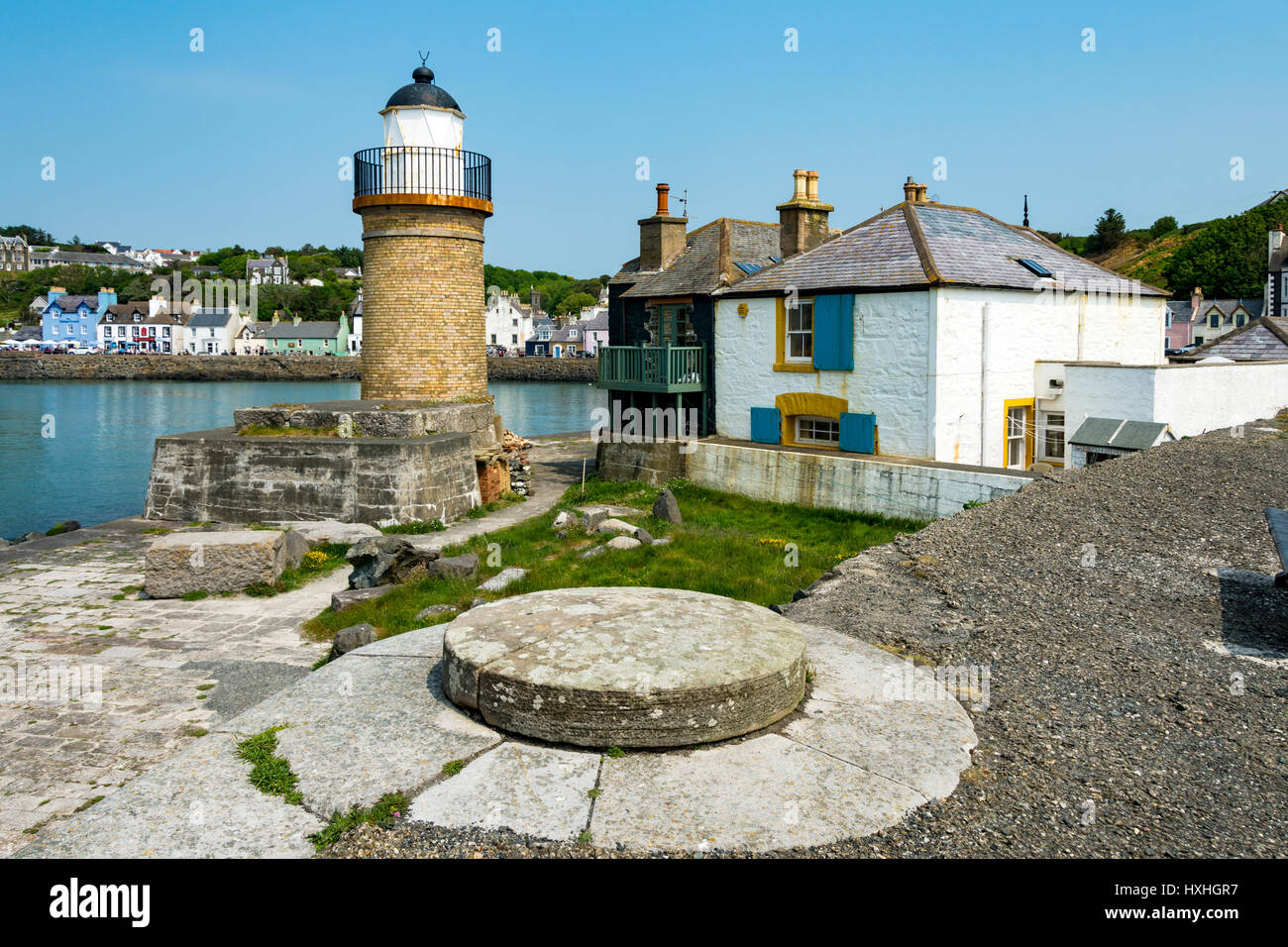 The Old Lighthouse at Portpatrick harbour, Dumfries and Galloway ...
