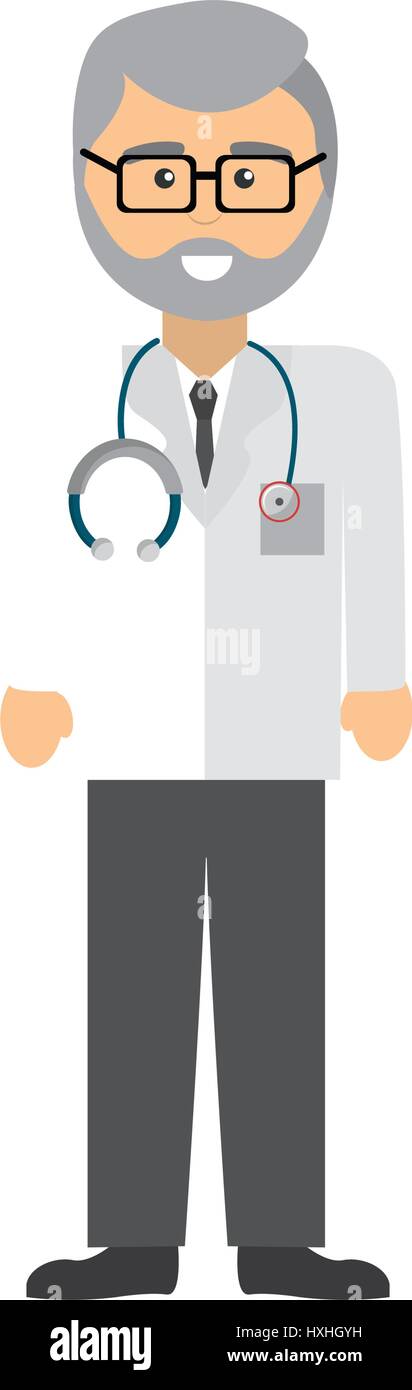 professional doctor specialist with glasses and stethoscope Stock ...