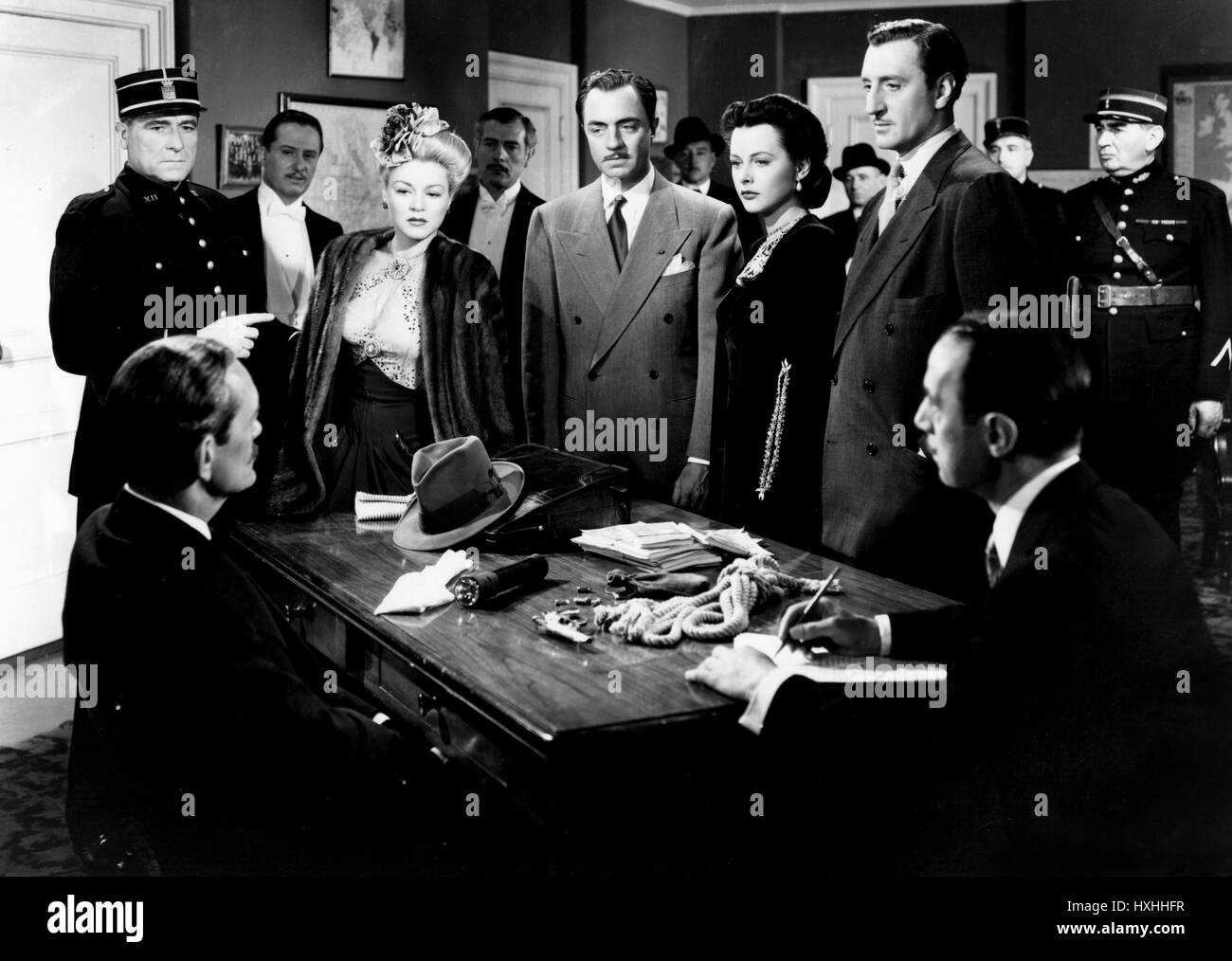 CLAIRE TREVOR, WILLIAM POWELL, HEDY LAMARR, BASIL RATHBONE, CROSSROADS ...