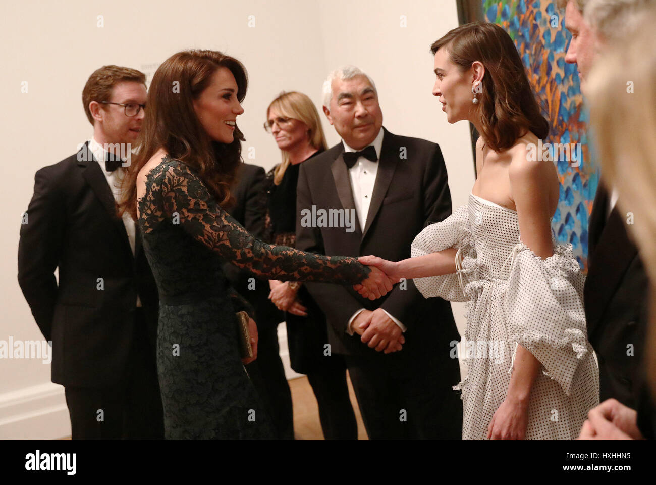 The Duchess of Cambridge greets model Alexa Chung at the National ...
