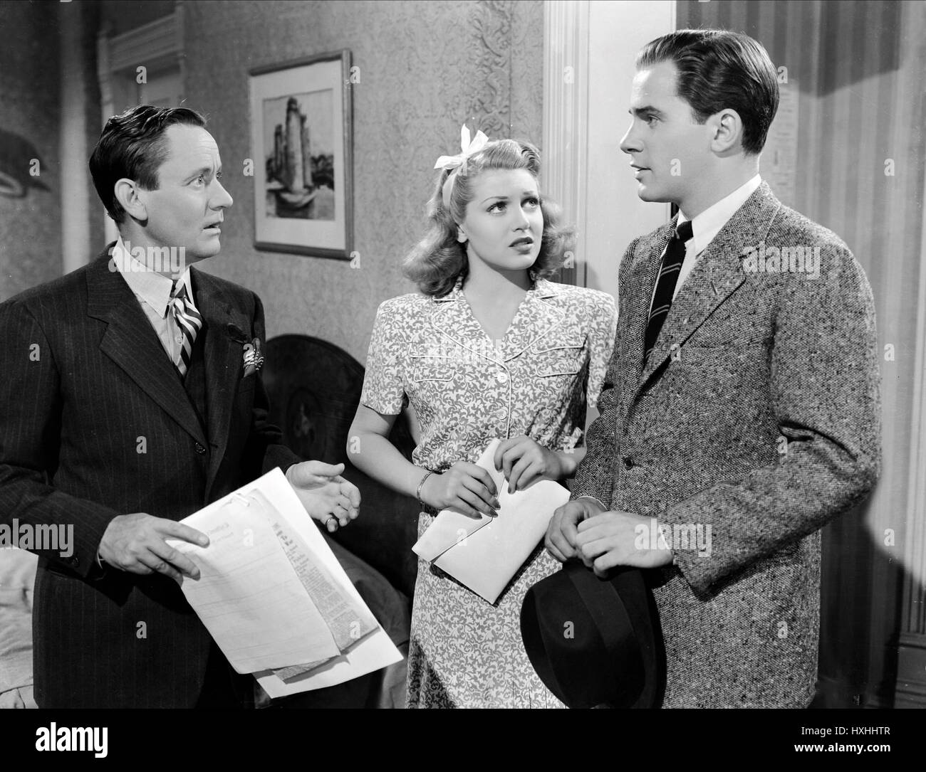 ROSCOE KARNS, LANA TURNER, RICHARD CARLSON, DANCING CO-ED, 1939 Stock ...