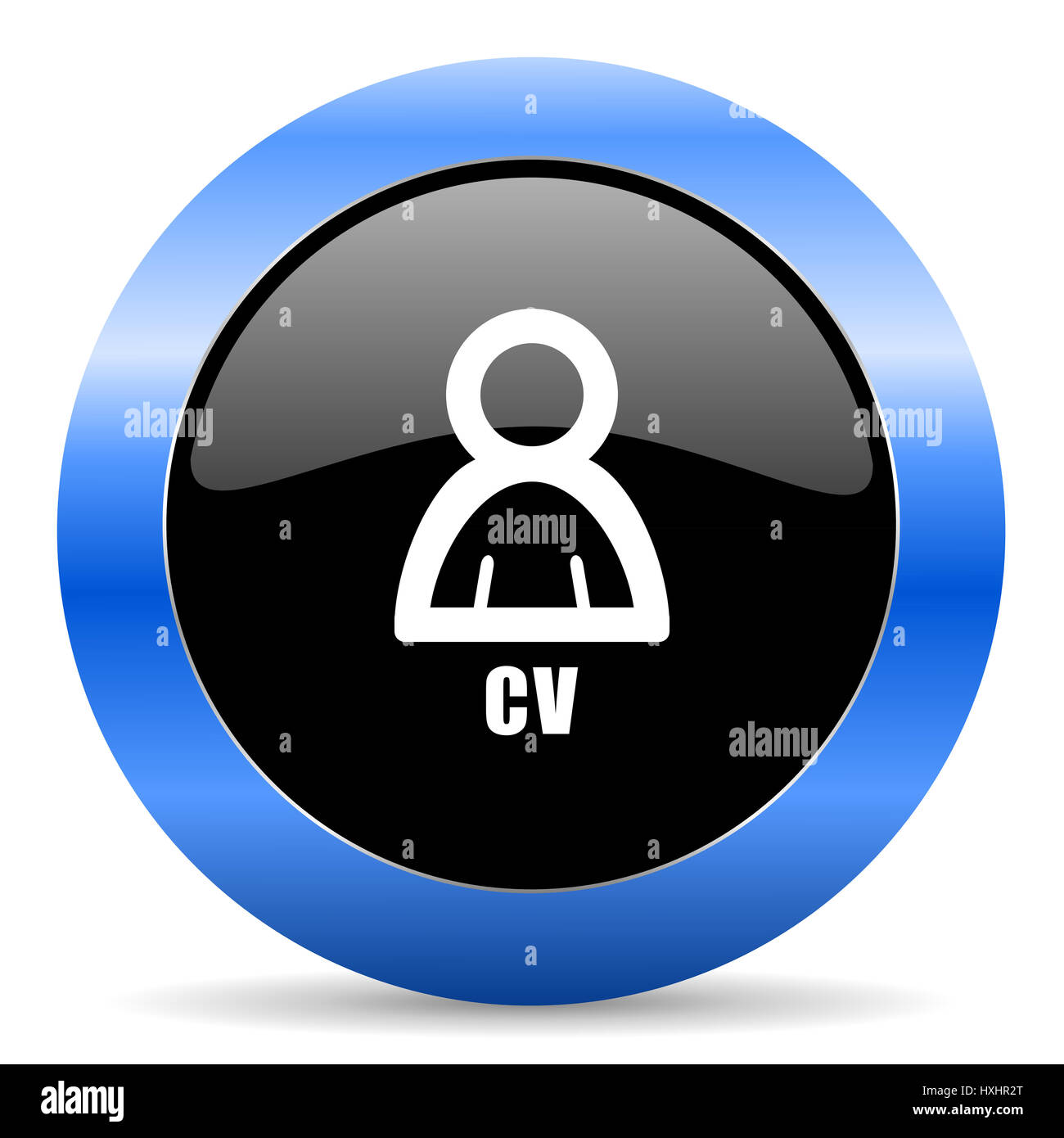 Resume black white icon cv hi-res stock photography and images - Alamy