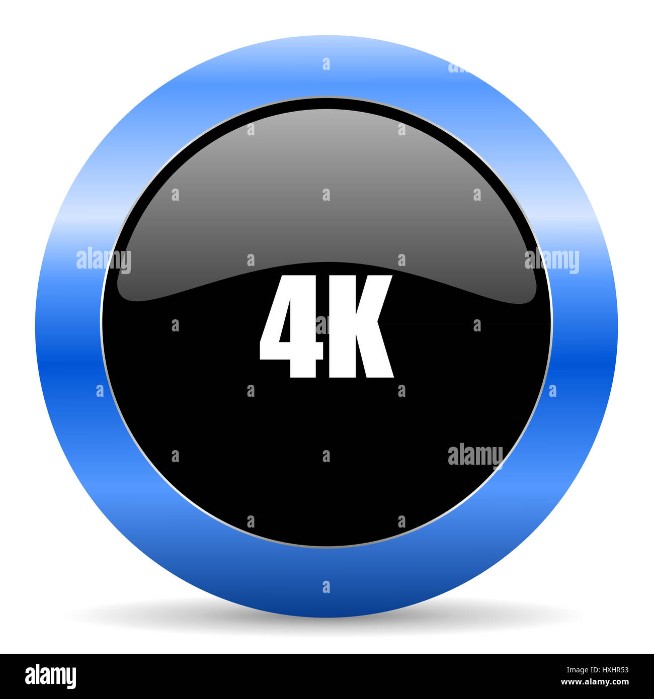 4k black and blue web design round internet icon with shadow on white ...