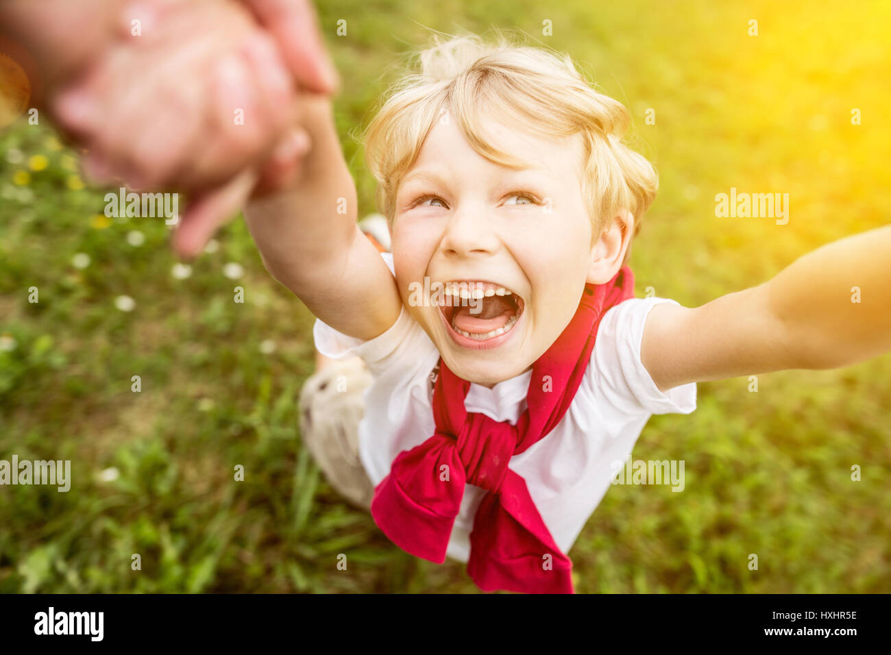 Family having fun laughing hi-res stock photography and images - Alamy