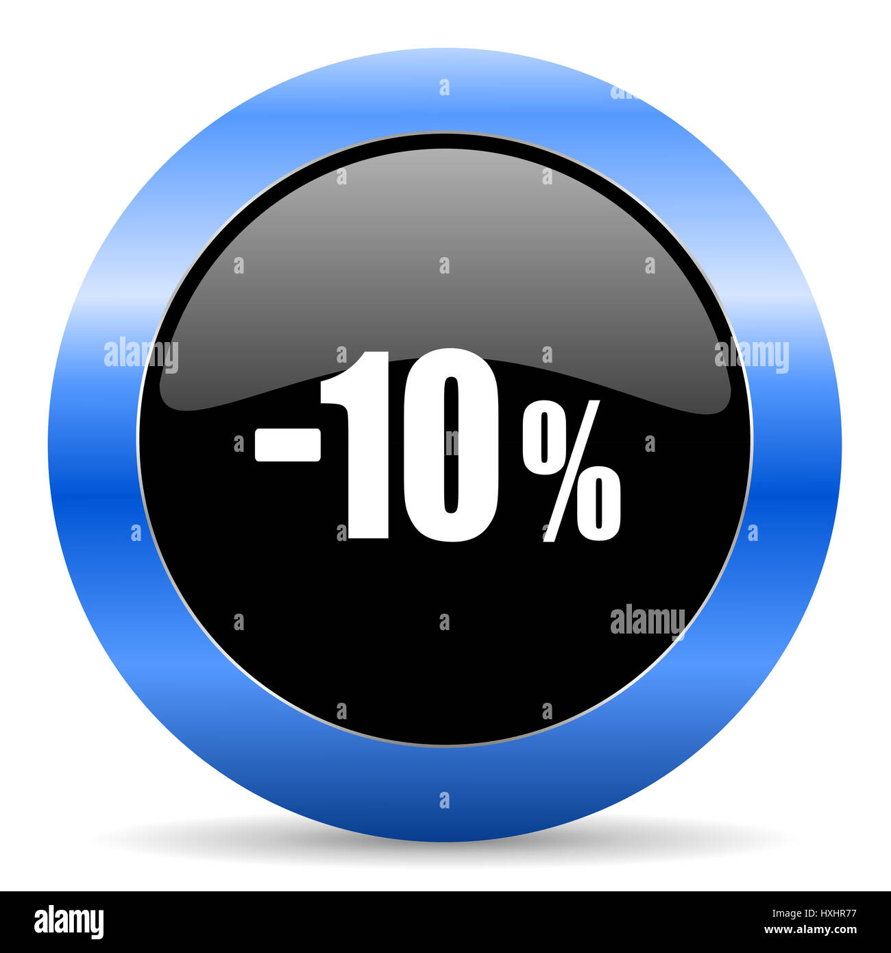 10 percent sale retail black and blue web design round internet icon ...