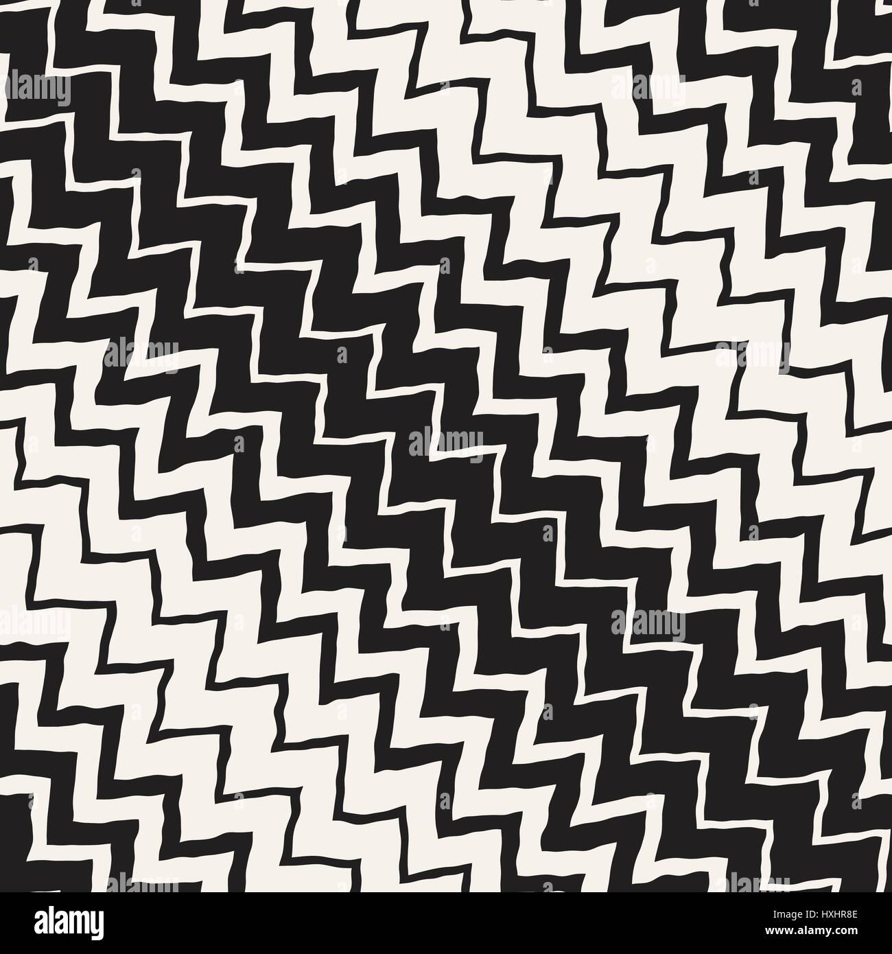 Seamless Wavy Hand Drawn Stripes Stock Vector Images - Alamy