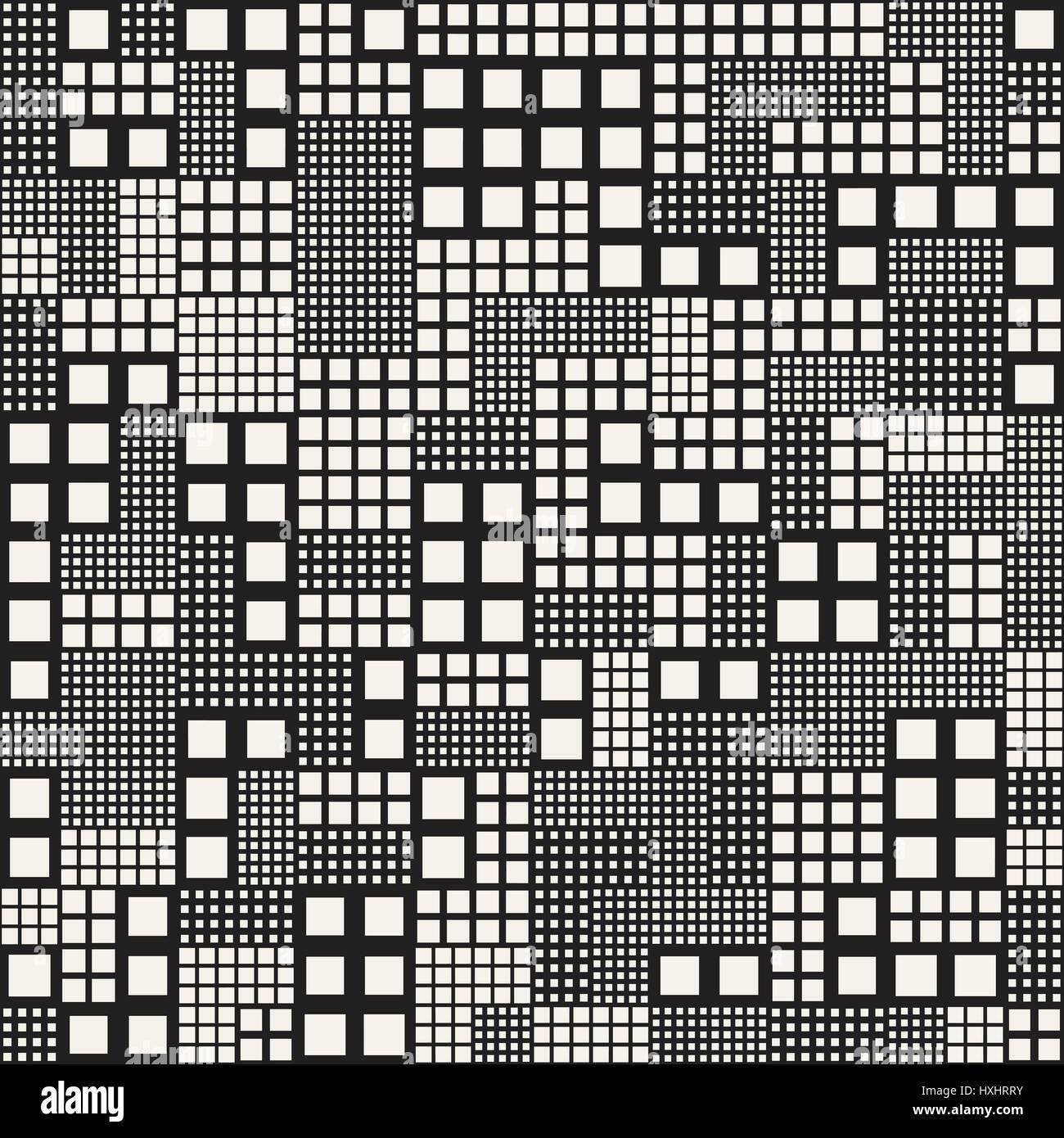 Endless Abstract Background With Random Size Squares. Vector Seamless Pattern Stock Vector Image ...