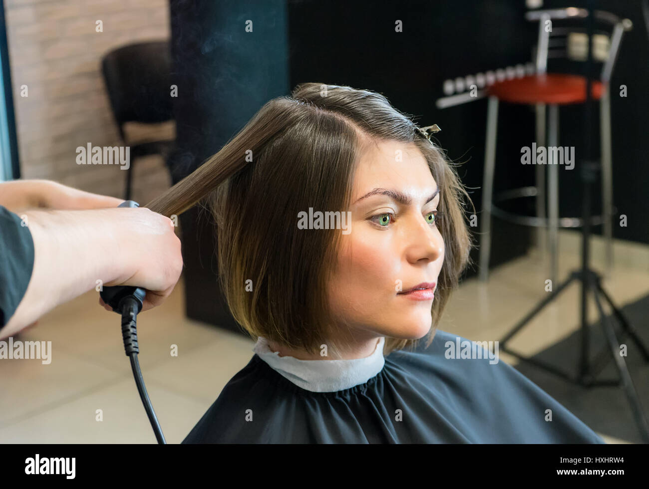 Straighten hair style hair hi-res stock photography and images - Alamy