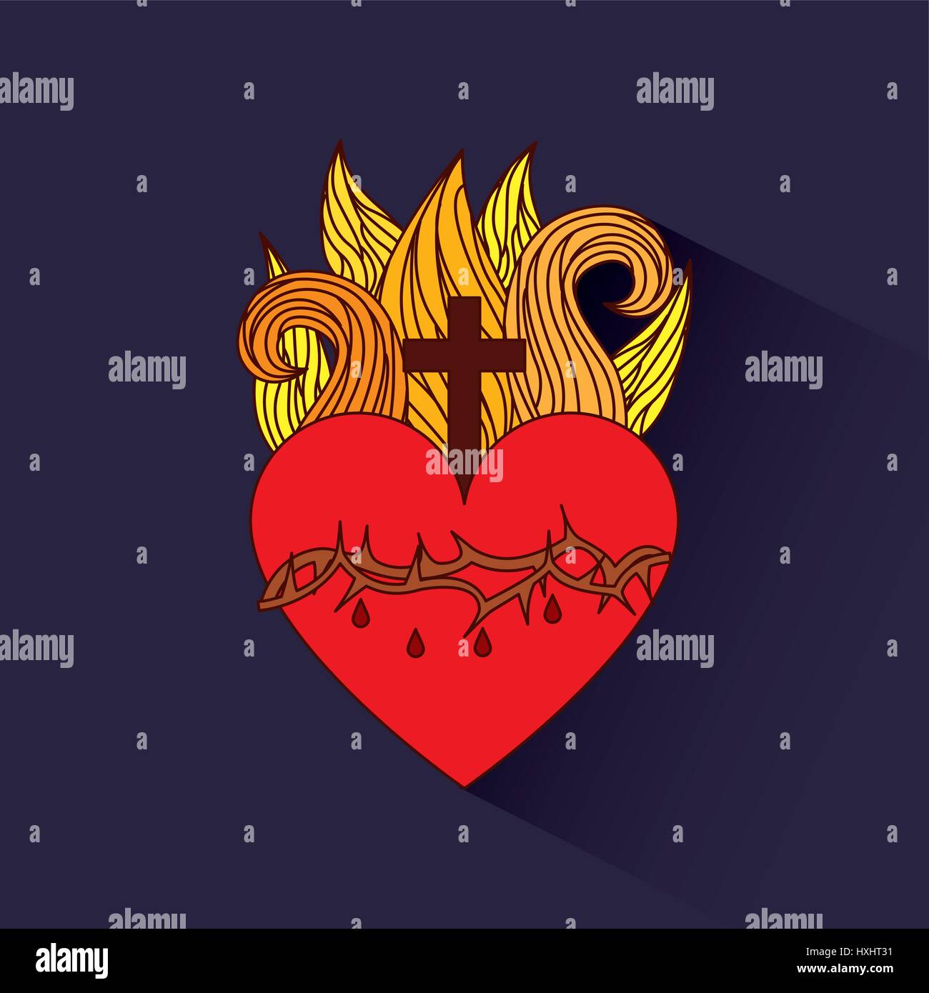 sacred heart of jesus Stock Vector Image & Art - Alamy