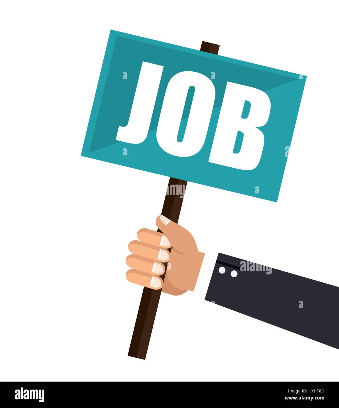 hand with job label Stock Vector Image & Art - Alamy