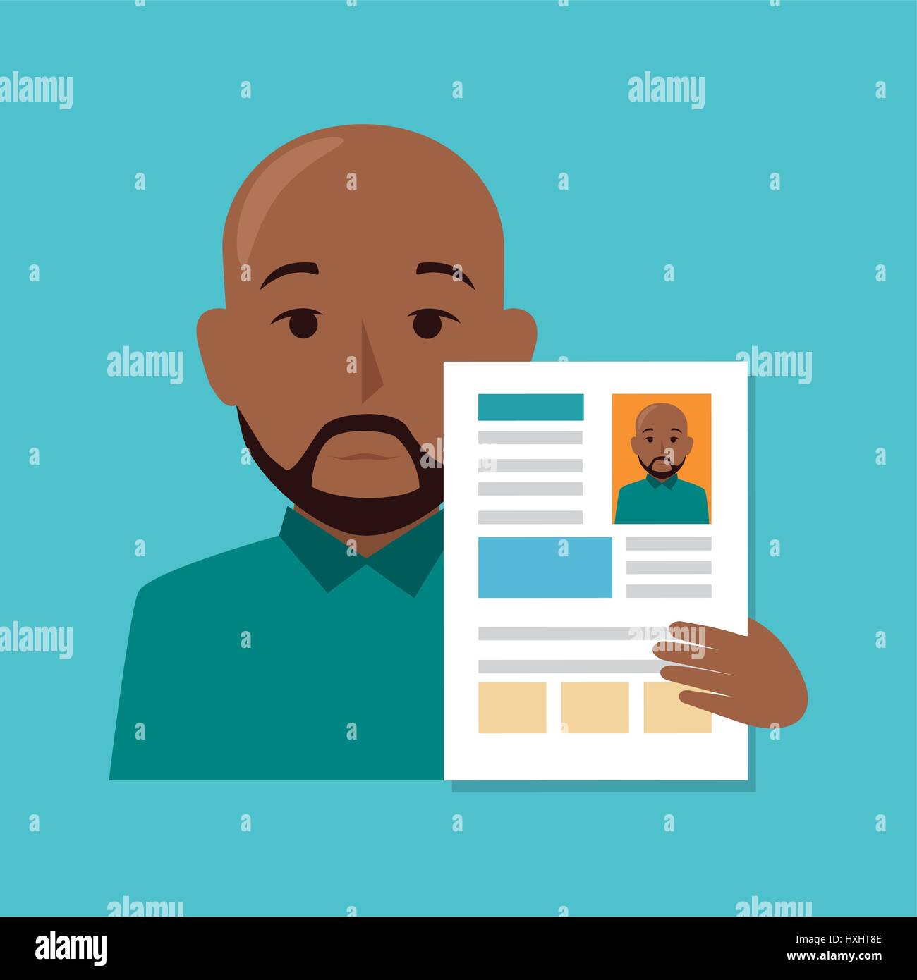 Flat style curriculum vitae cv hi-res stock photography and images - Alamy