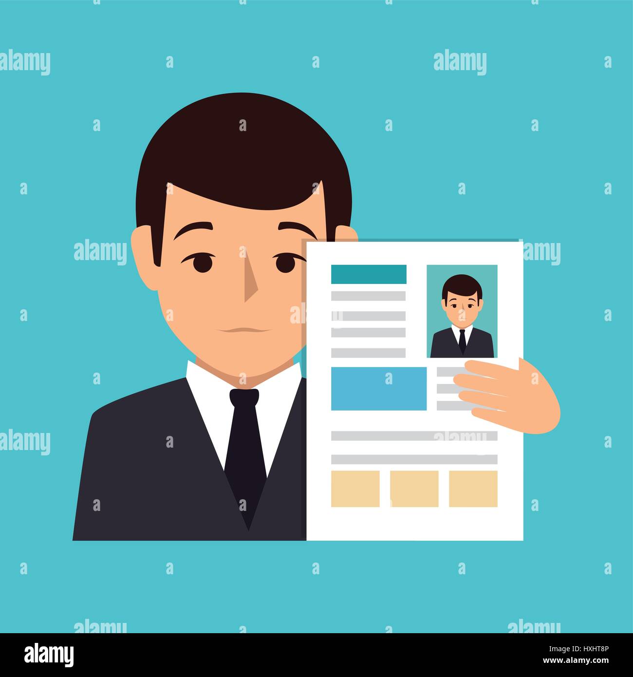 Businessman cv document icon hi-res stock photography and images - Alamy