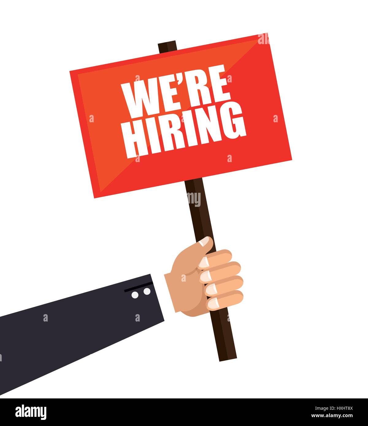 hand with job label Stock Vector Image & Art - Alamy