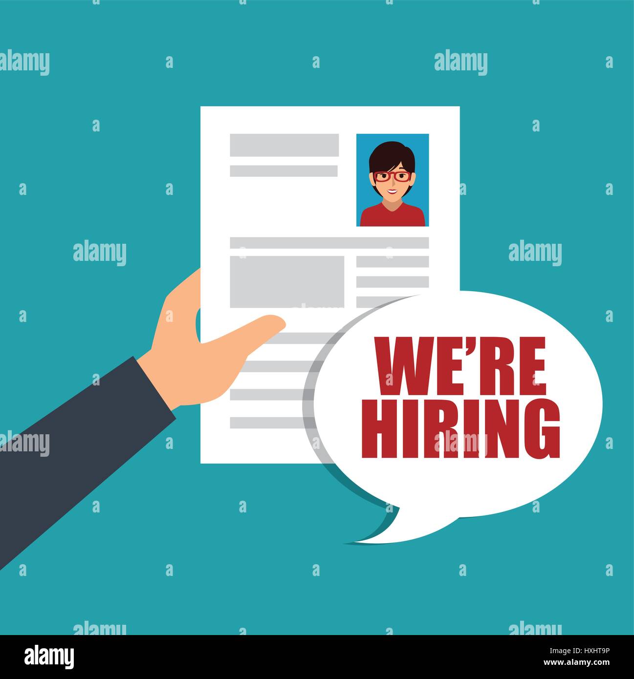 Hiring process human resources icon Stock Vector Images - Alamy