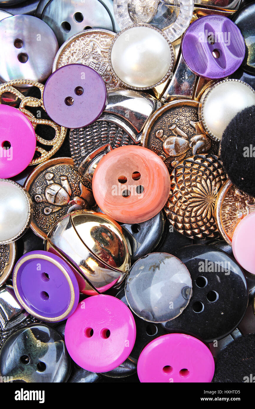 Buttons. Button background texture pattern closeup Stock Photo - Alamy