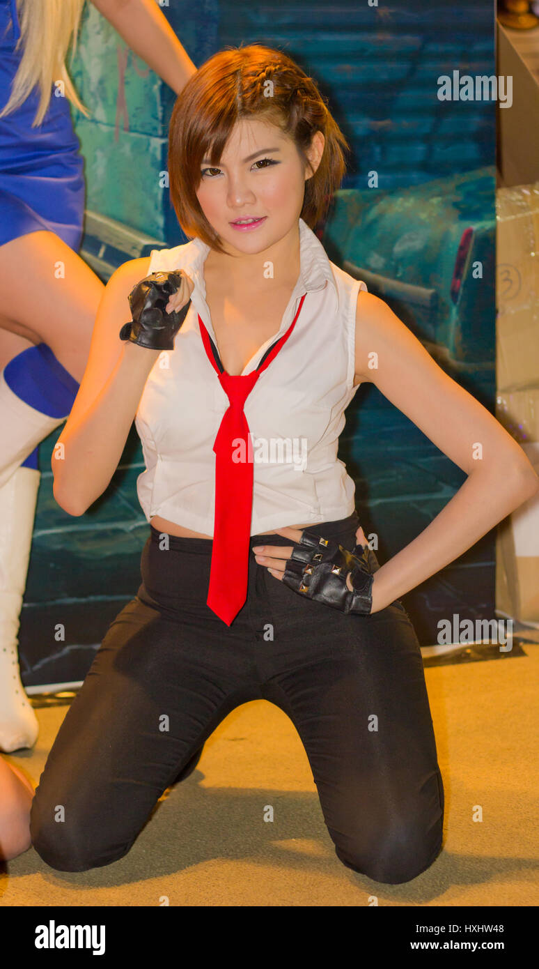 BANGKOK - OCT. 19: An unidentified Japanese anime cosplay pose in ...