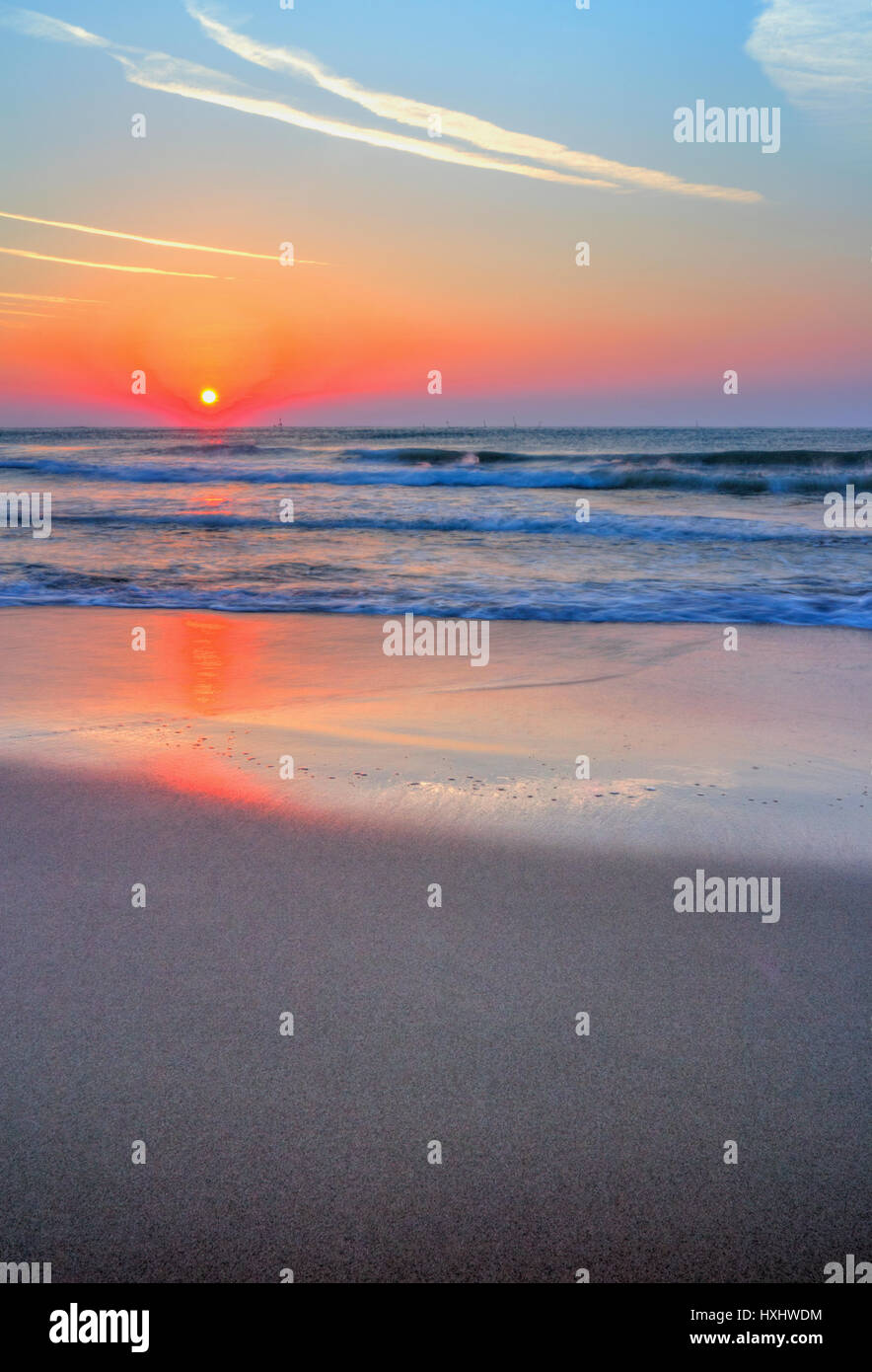 Beautiful sunrise over the sea Stock Photo - Alamy