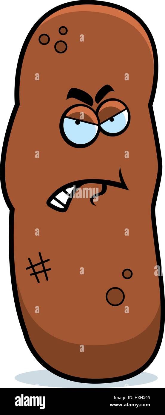 A cartoon illustration of a piece of poop looking angry Stock Vector ...