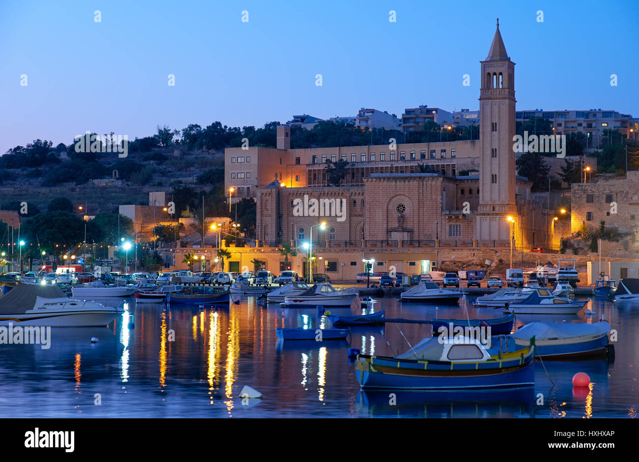 Marsaskala bay boats malta hi-res stock photography and images - Alamy