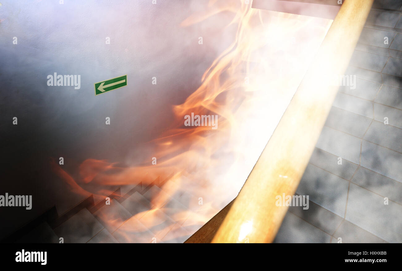 Fire extinguisher on stairs hi-res stock photography and images - Alamy